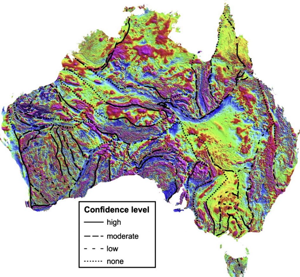 Major crustal boundaries of Australia — Precompetitive Review