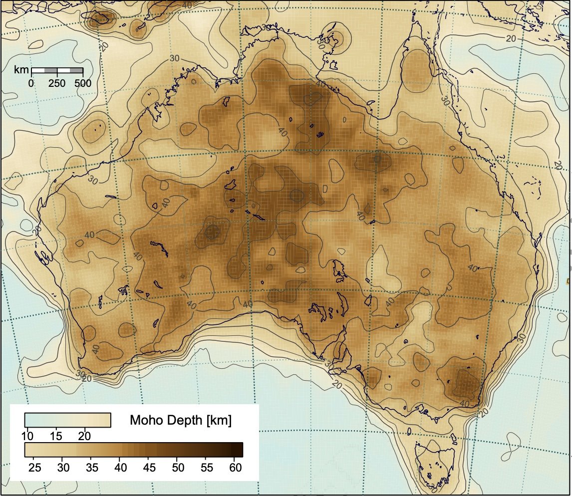 First national Moho map in a decade has plenty to interest explorers ...